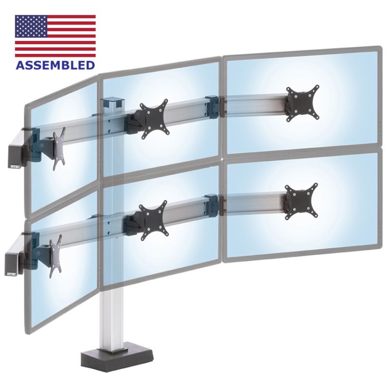 Connect S-33 Dual-Tier Six Monitor Stand