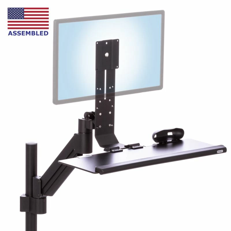 Floor Stand Kiosk: Monitor & Keyboard Pole Mount