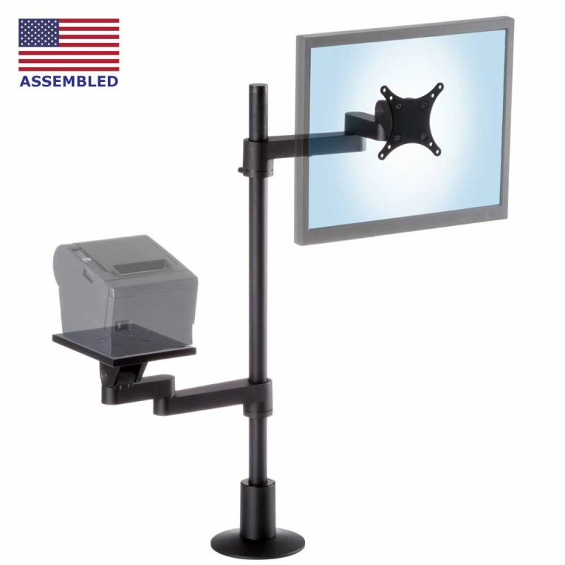 Pole Mount Dual Arm Stand with Custom Platforms
