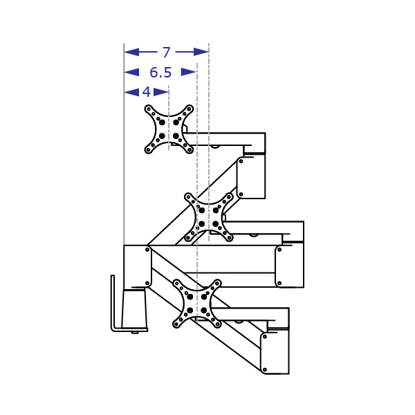 SAA2415 Light Gray Apple Monitor Arm