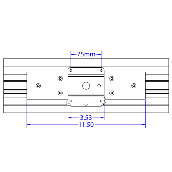 Movable Roller Track Mount with Portrait/Landscape Rotation