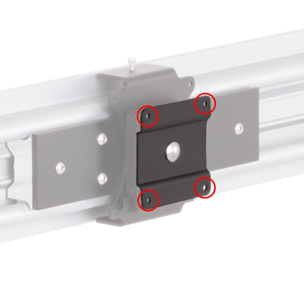 Movable Roller Track Mount with Portrait/Landscape Rotation