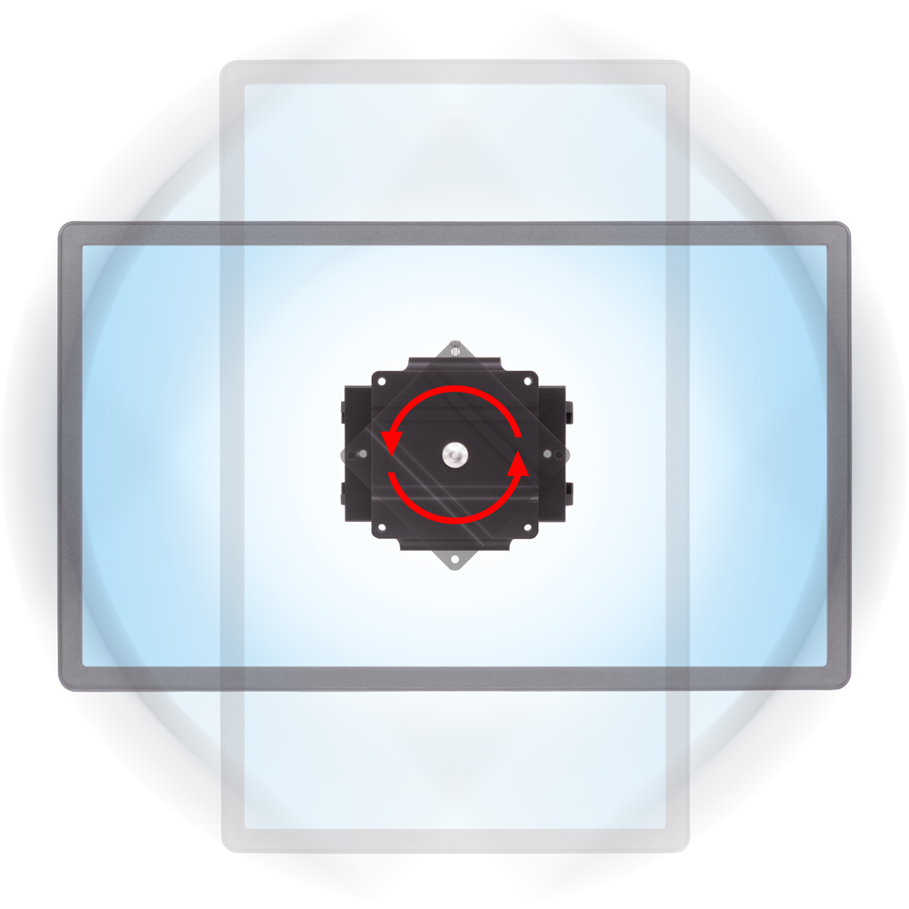 Movable Roller Track Mount with Portrait/Landscape Rotation