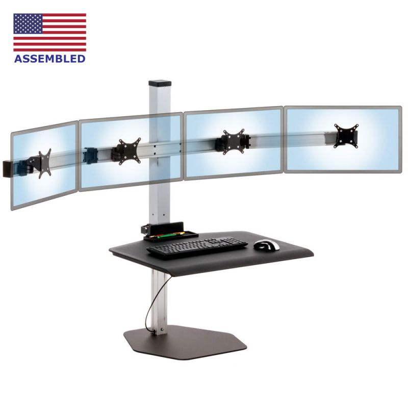 Dorian Quad Screen Height Adjustable Workstation