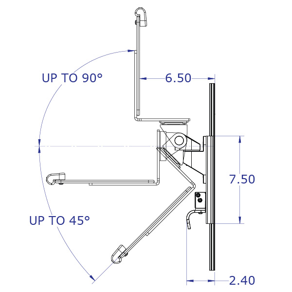 LeverLift Custom Sit-Stand Wall Mount System